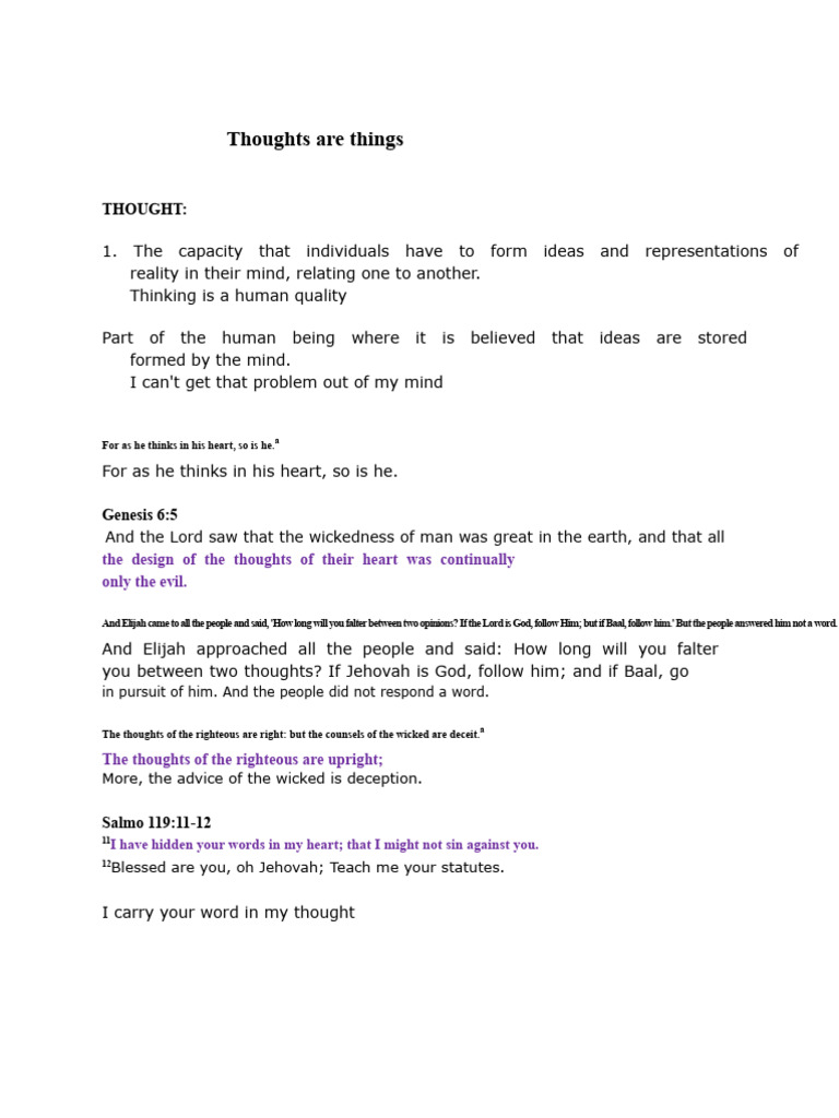 Thoughts Are Things | PDF | Thought | Faith