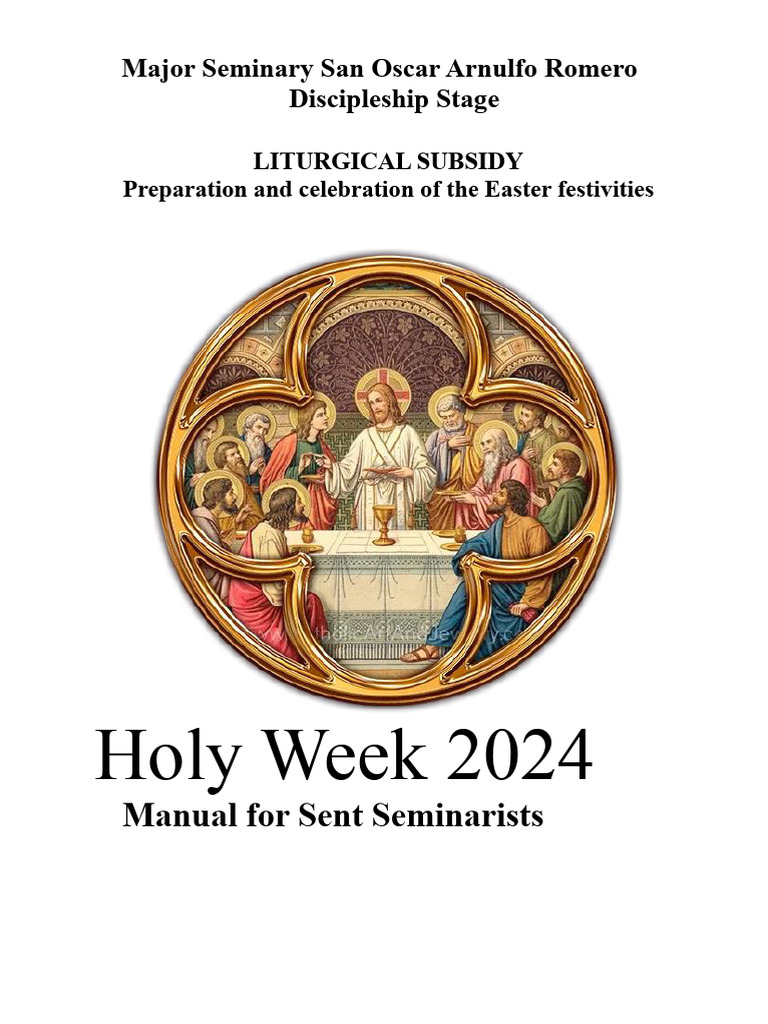 Holy Week Manual For Seminarians 24 | PDF | Eucharist | Mass (Liturgy)