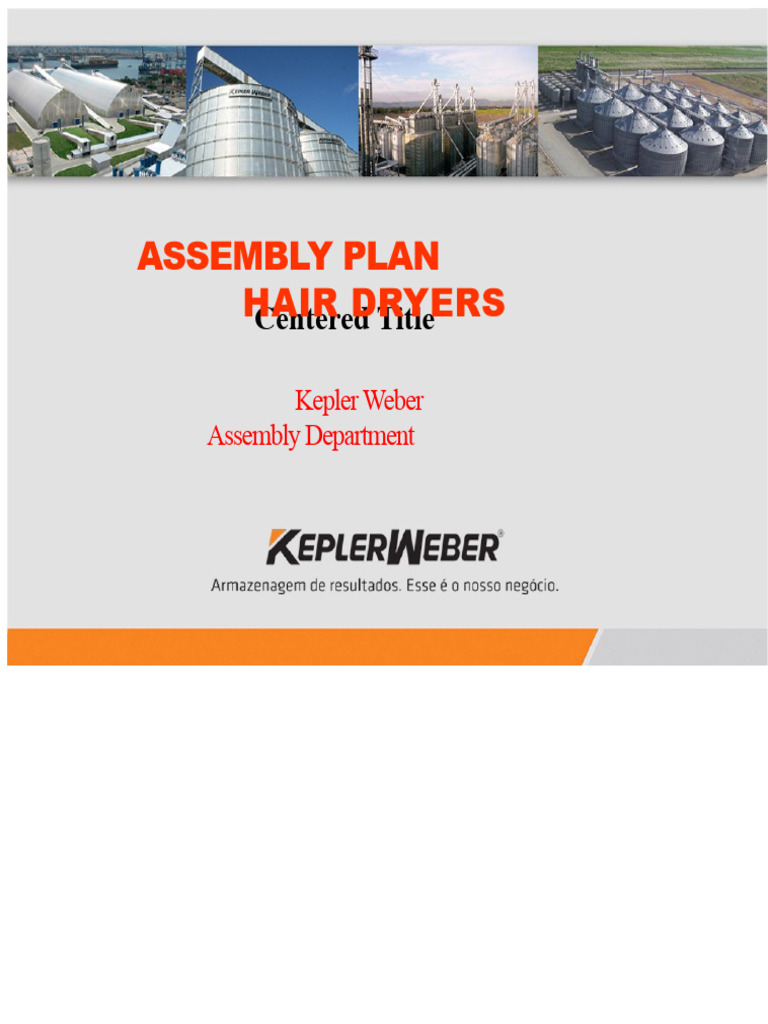 1 Assembly Plan Dryers | PDF | Crane (Machine) | Clothes Dryer