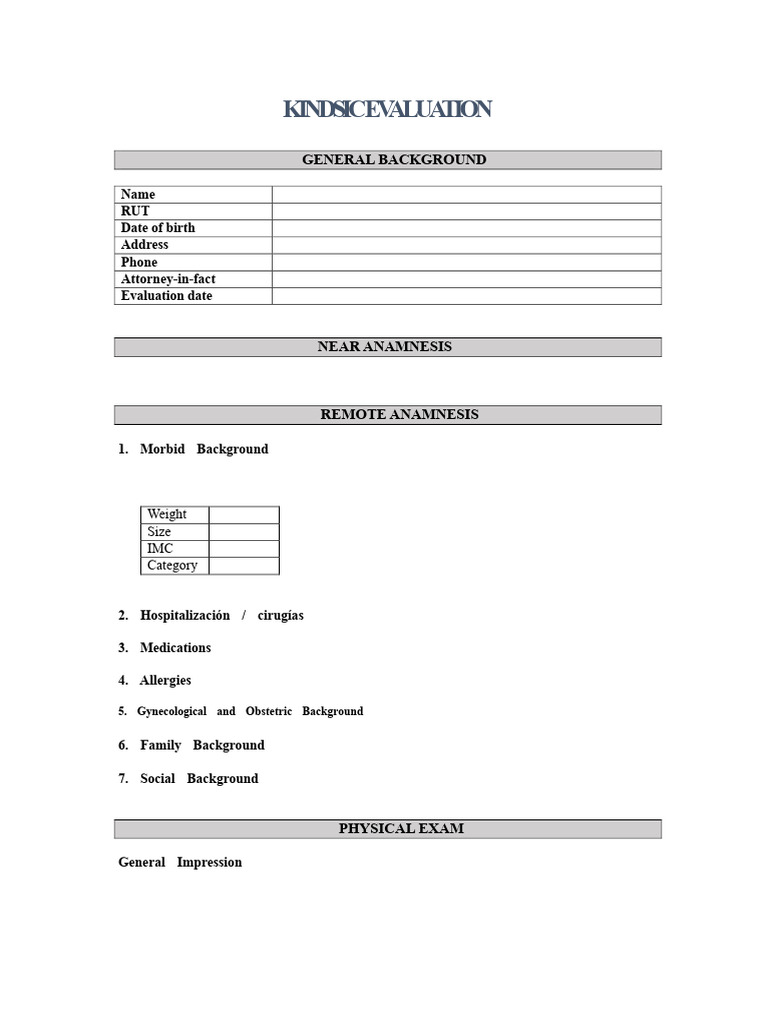 Neuro-Infant Kinesic Evaluation Form | PDF | Anatomical Terms Of Motion ...