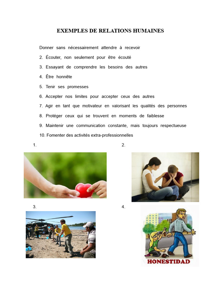 Principes des relations humaines efficaces | PDF