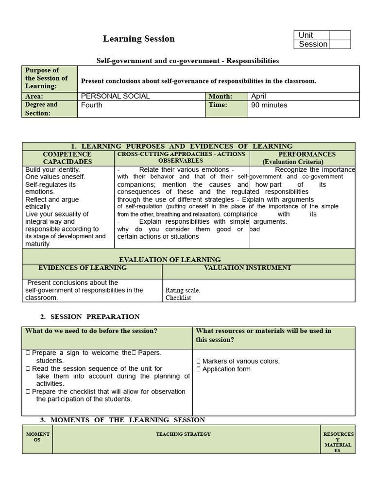 Self-Government Co-Government Session - Application Form | PDF ...