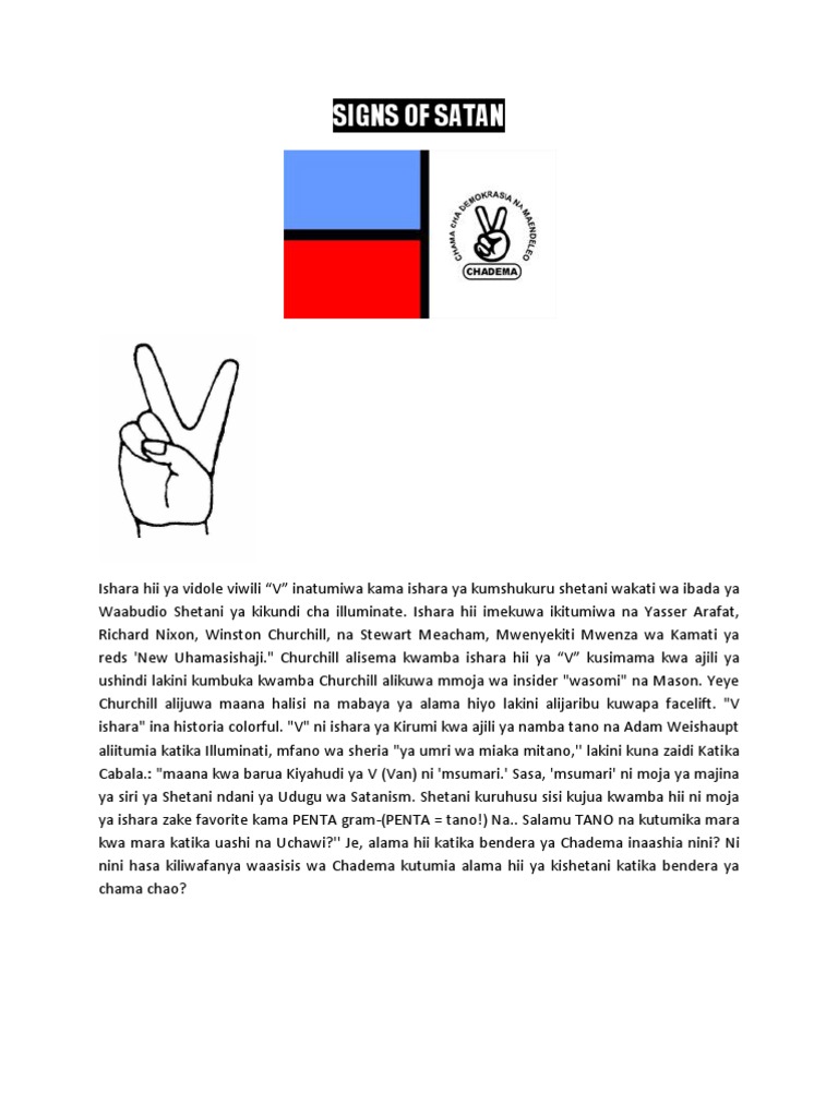 Alama Za Kishetani Ndani Ya Bendera Ya Chadema | PDF