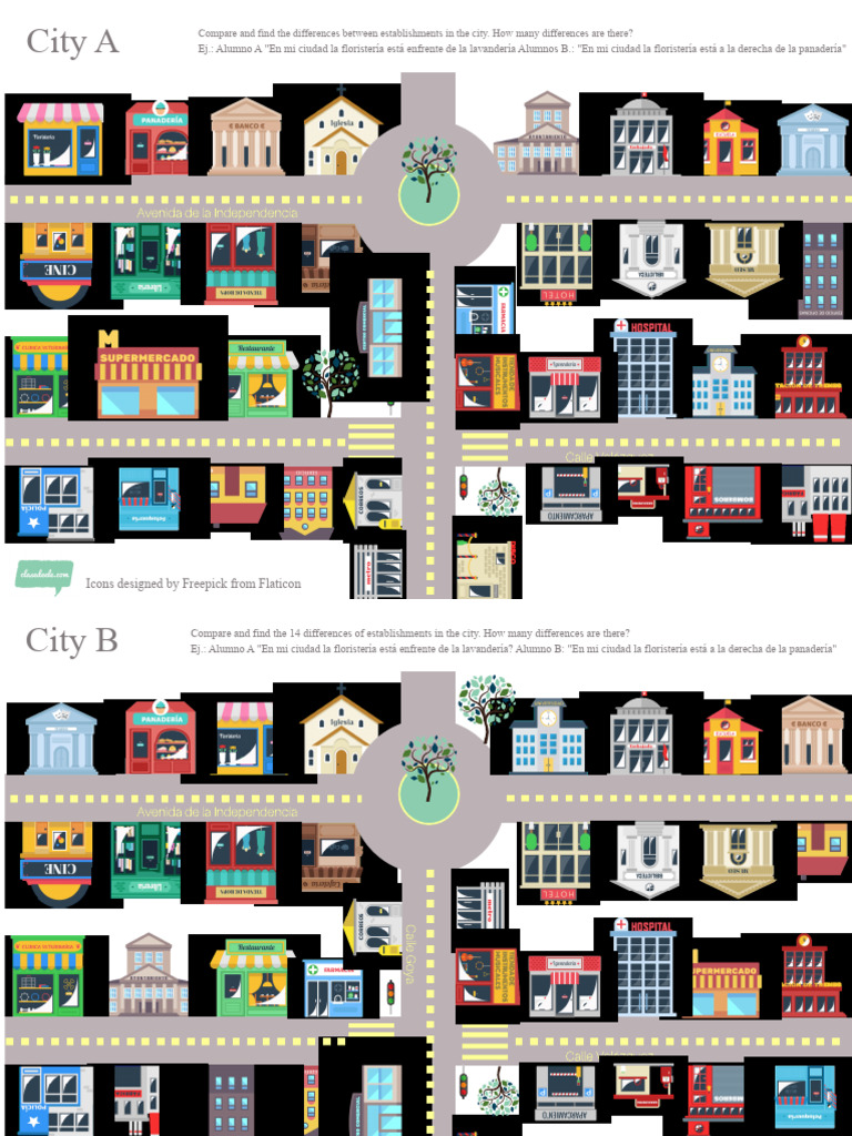 Spanish City Map Exercises | PDF