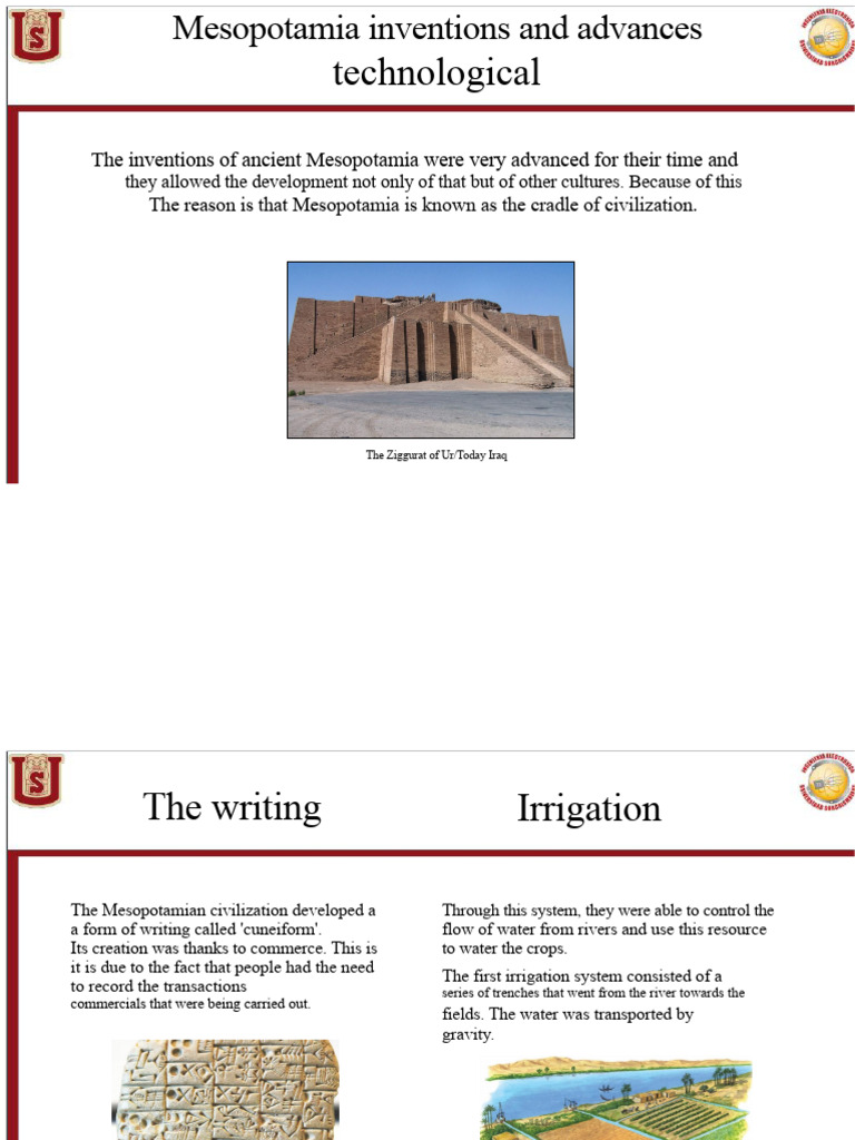 Mesopotamia Inventions and Technological Advancements | PDF | Mesopotamia