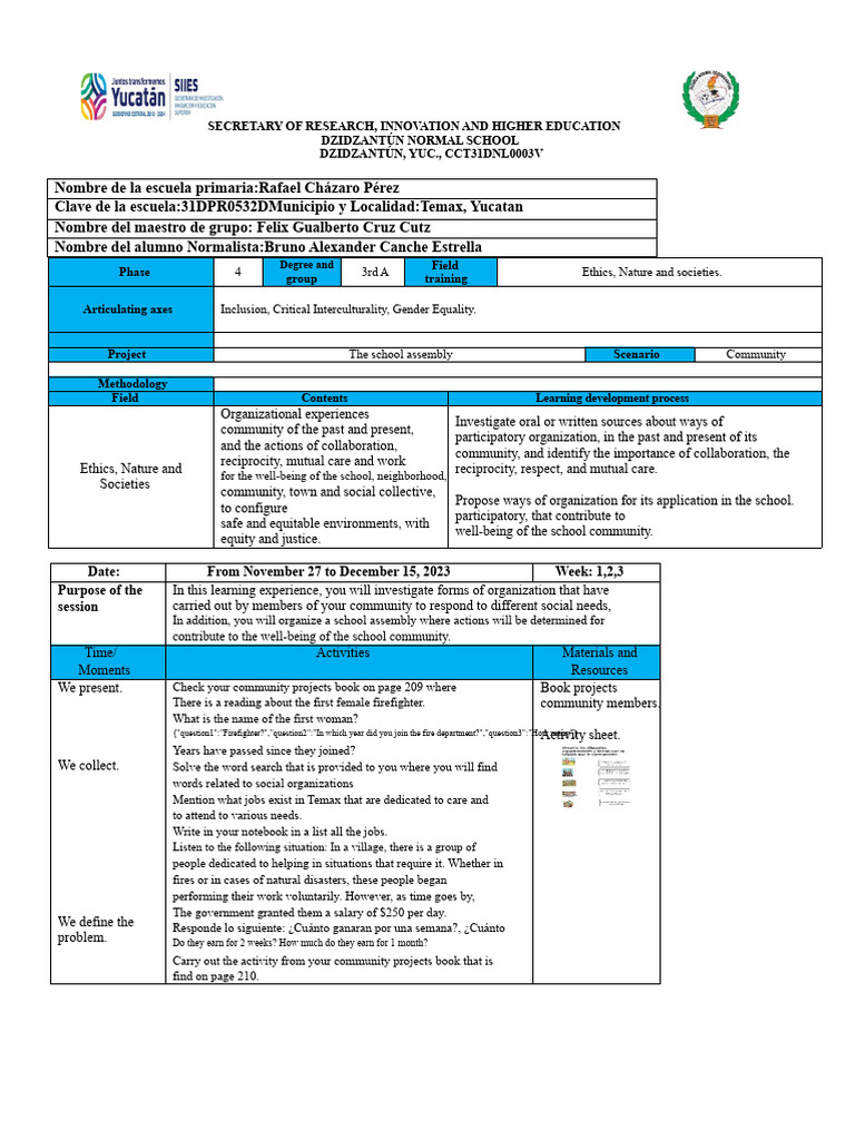 School Assembly Project | PDF | Learning | Human Communication