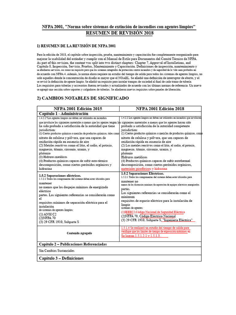 Revisión Del Código NFPA 2001 (Edición 2018) | PDF | Tubería ...
