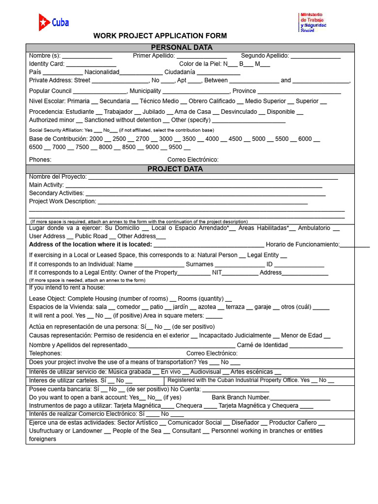 Project Work Request Form | PDF
