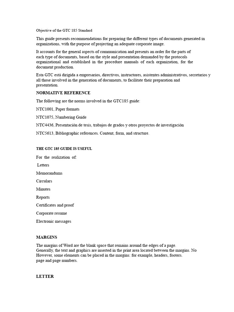 Objective of The GTC 185 Standard | PDF