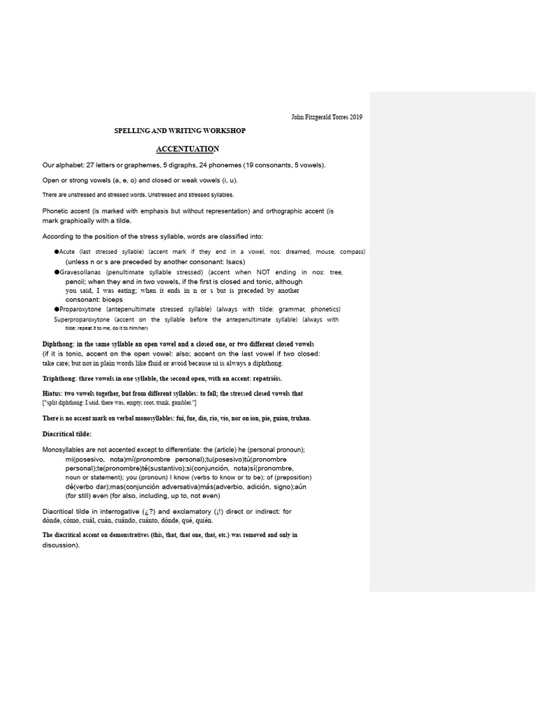 SPELLING AND WRITING WORKSHOP Resolved Total | PDF | Stress ...