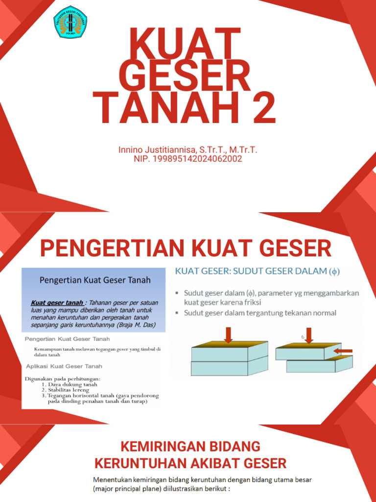 Uji Kuat Geser Tanah: Metode & Analisis | PDF