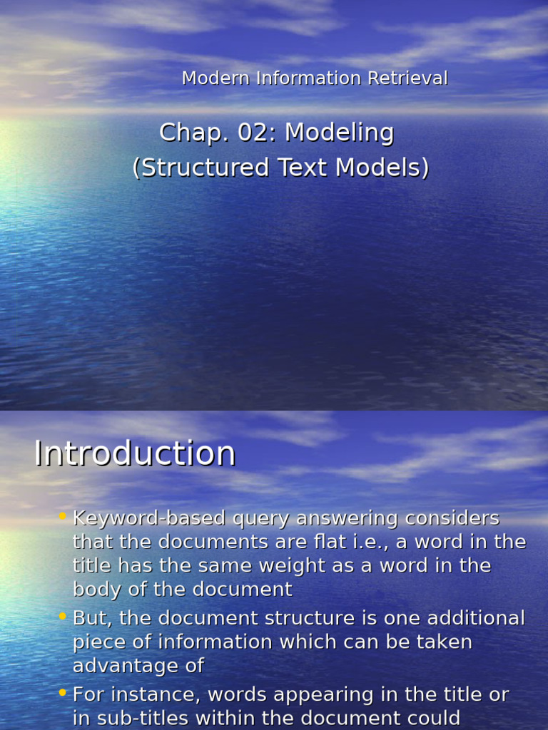 Structured Text Models in Retrieval | PDF | Parsing | Databases
