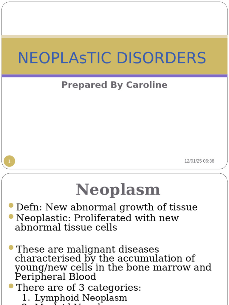 Neoplastic Disorders | PDF | Neoplasms | Leukemia