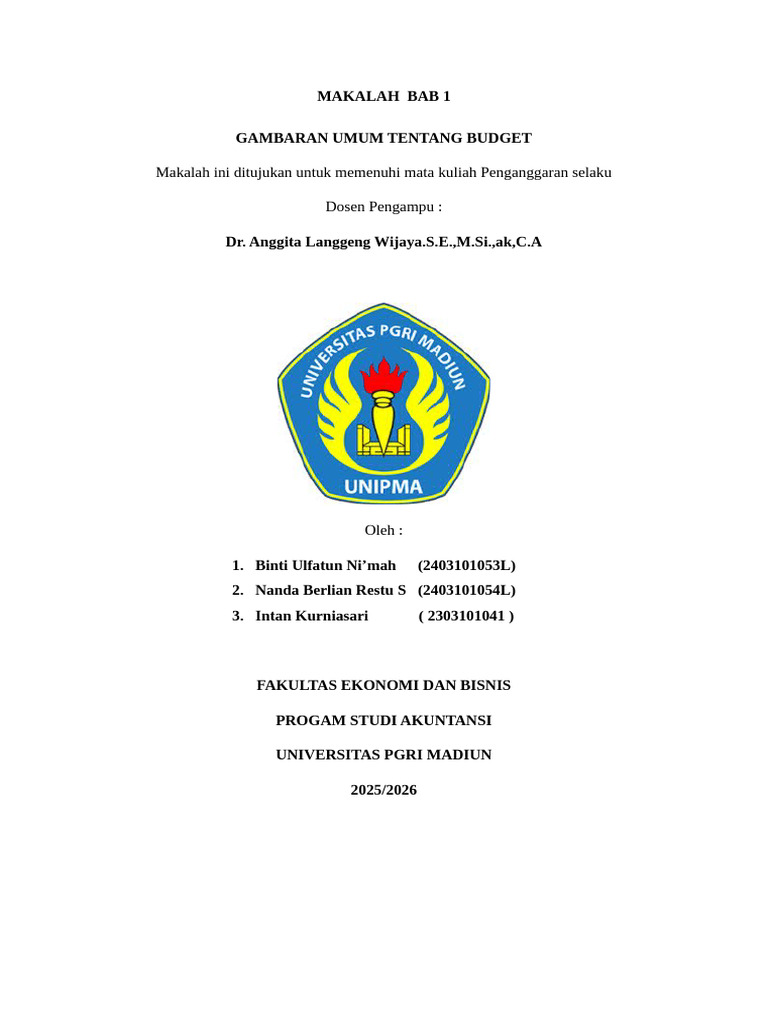 Gambaran Umum Anggaran Perusahaan | PDF