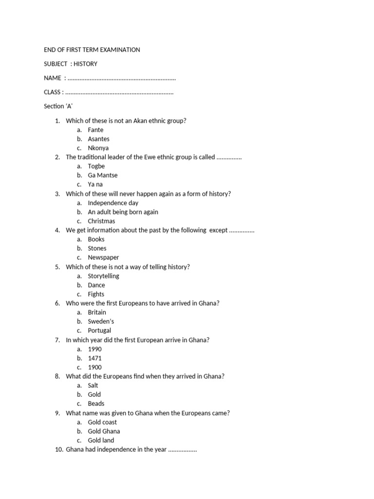 History. b.s.2. New. Updt | PDF | Ghana