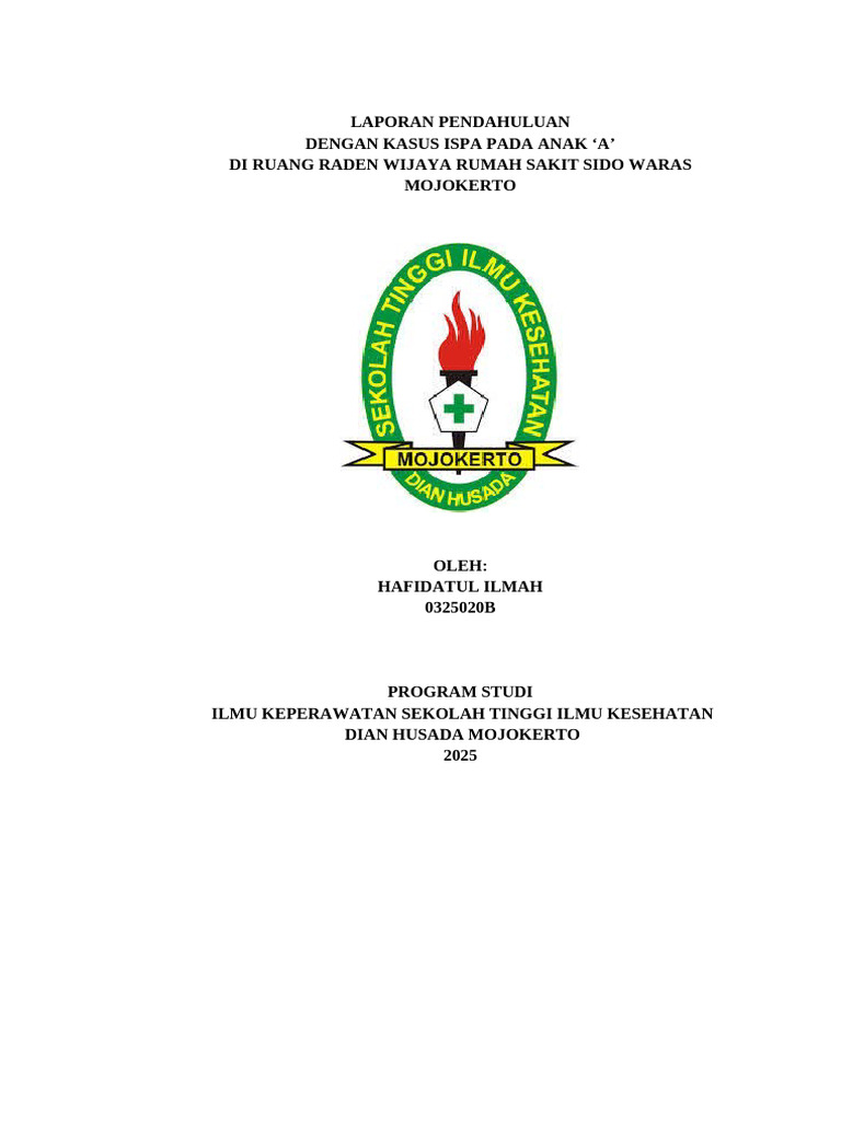 LAPORAN - PENDAHULUAN - ISPA Hafidatul Ilma | PDF