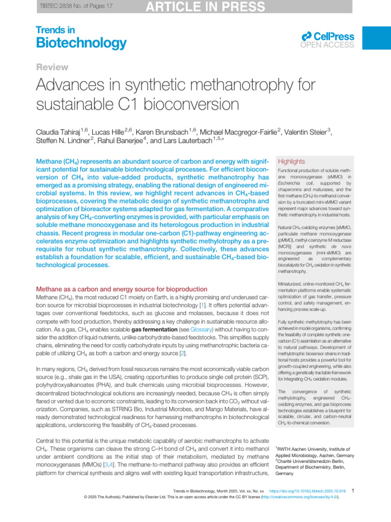 Sustainbale C1 Bioconversions | PDF | Methane | Cytochrome P450