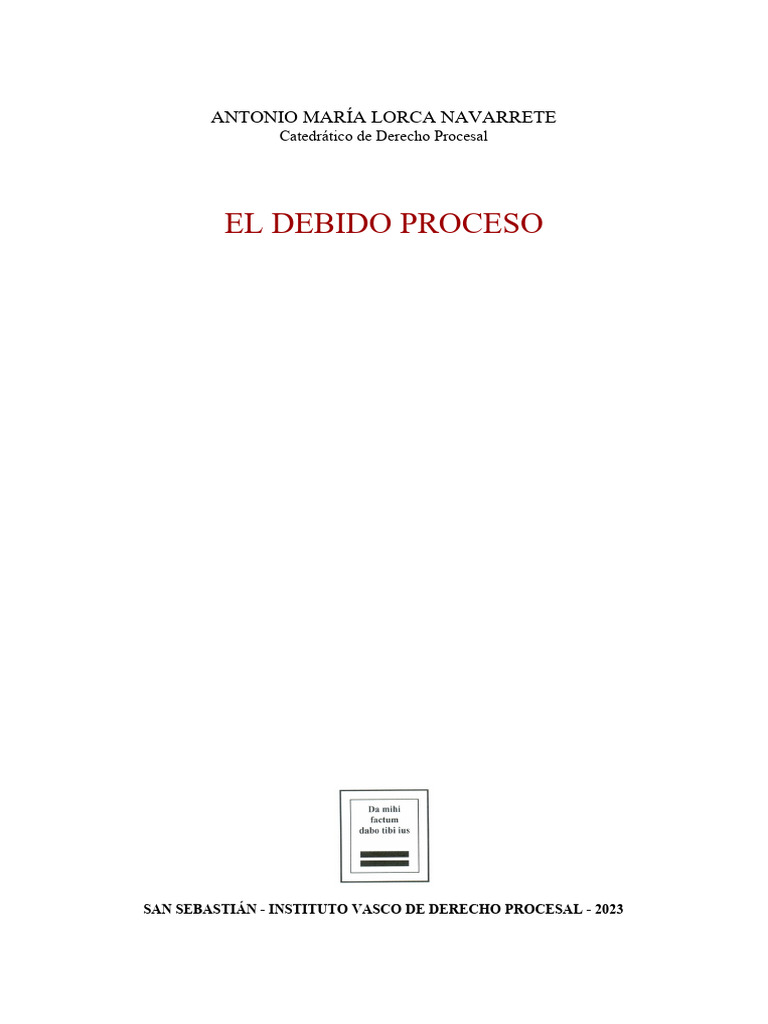 El Debido Proceso en Derecho Procesal | PDF | Debido al proceso | Ley común