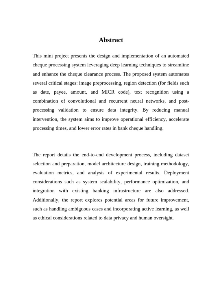 Automated Deep Learning Cheque Processing | PDF | Cheque | Optical ...