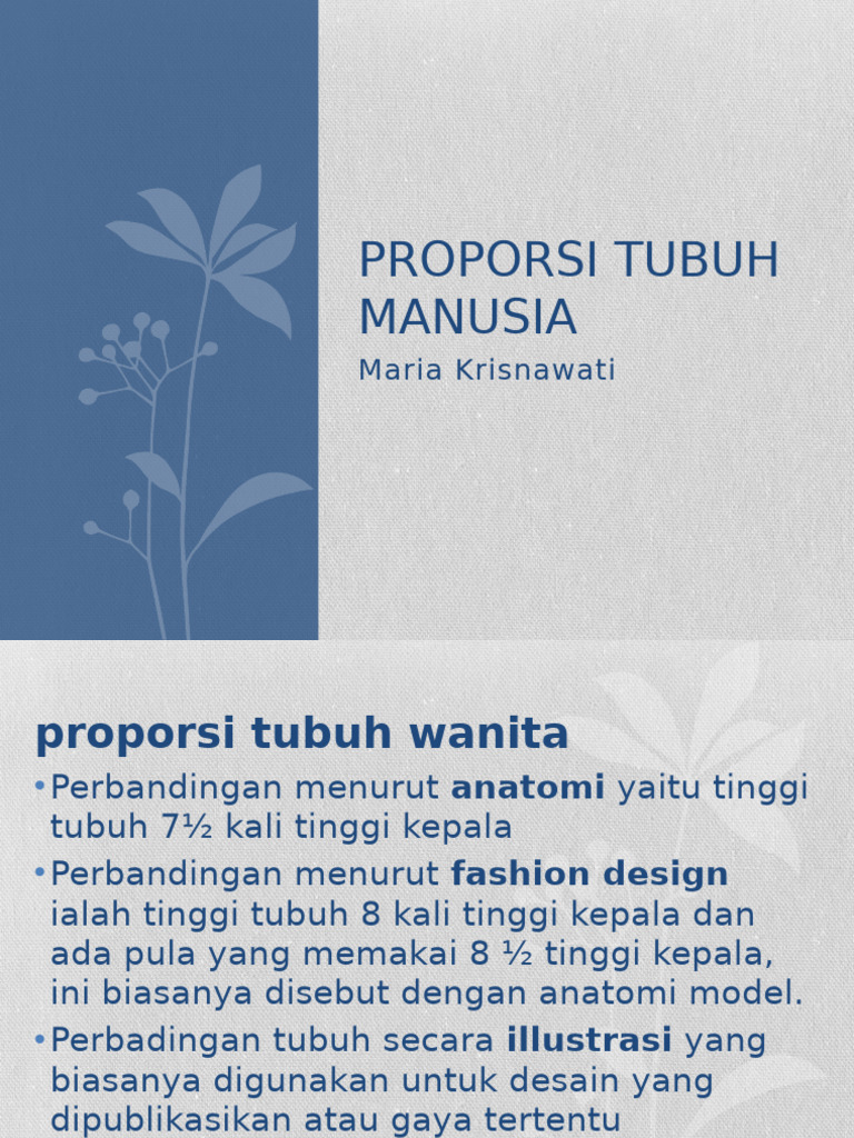 Proporsi Tubuh Wanita | PDF