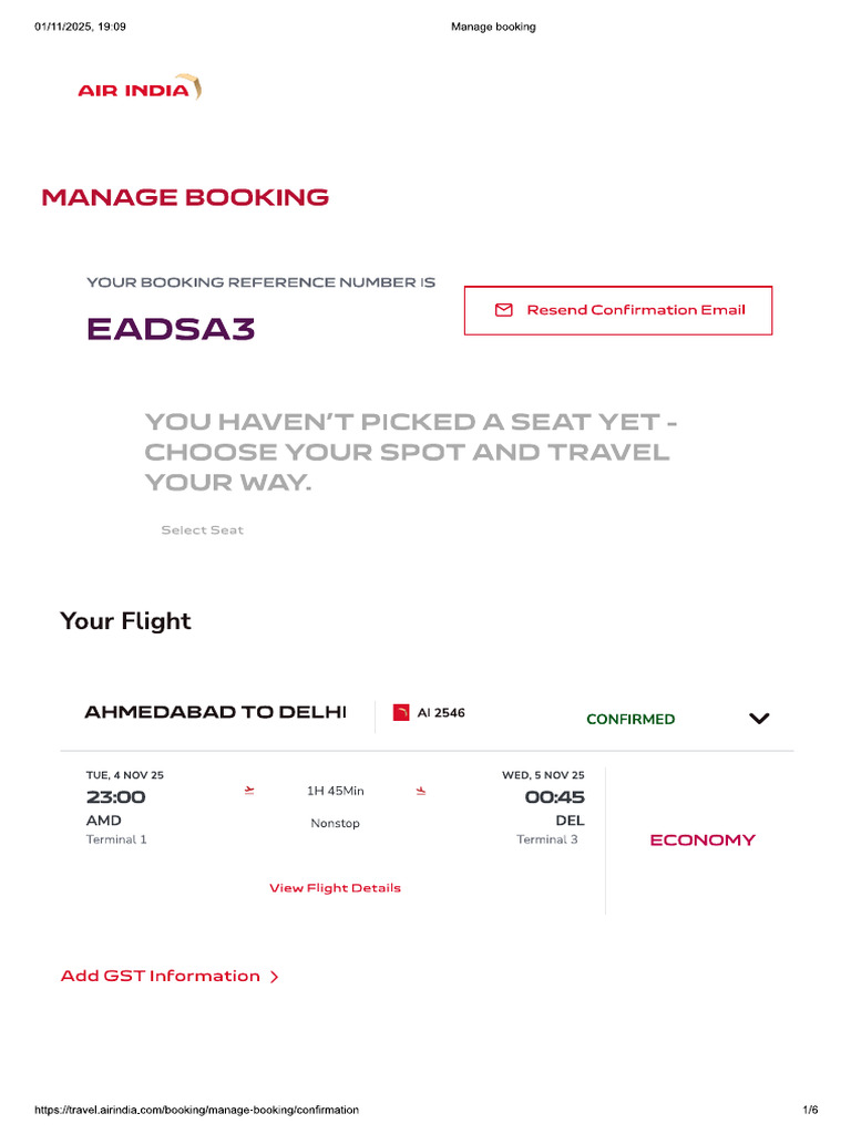 Flight Confirmation | PDF