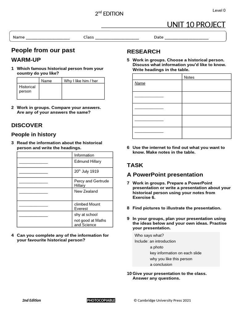 Historical Figures Project Guide | PDF