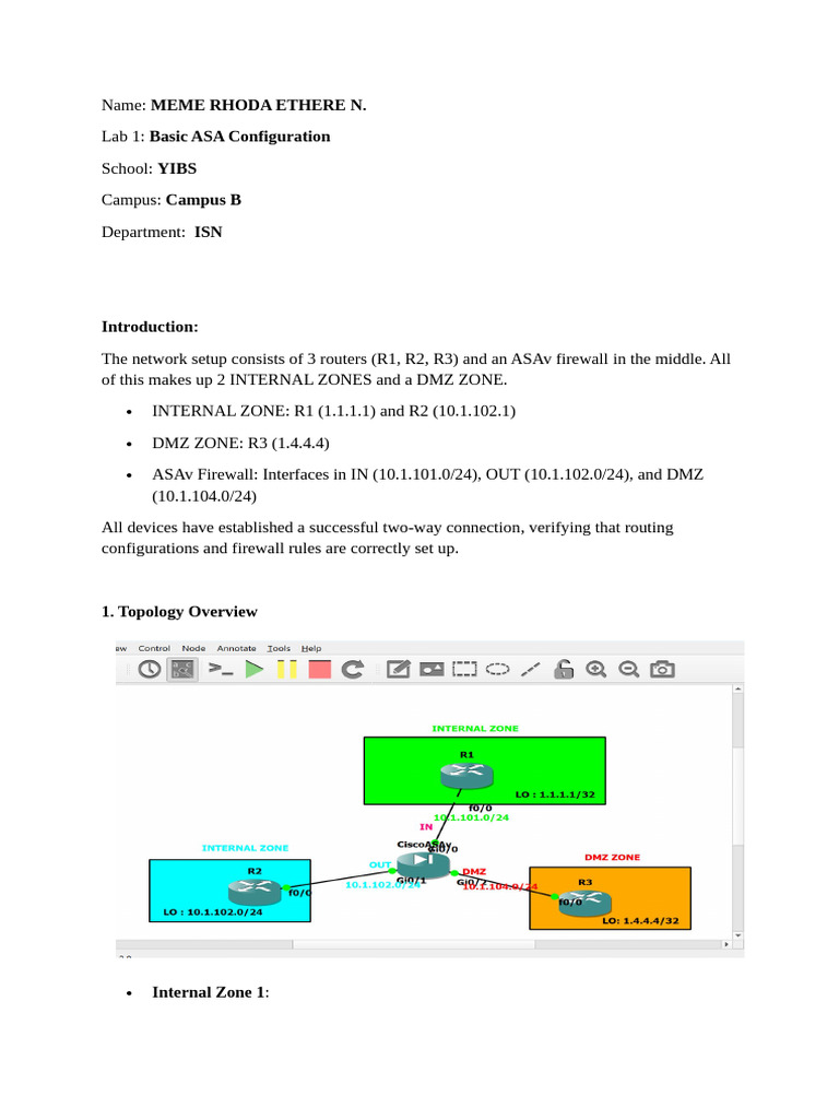 ASA Firewall Basic Configuration Guide | PDF