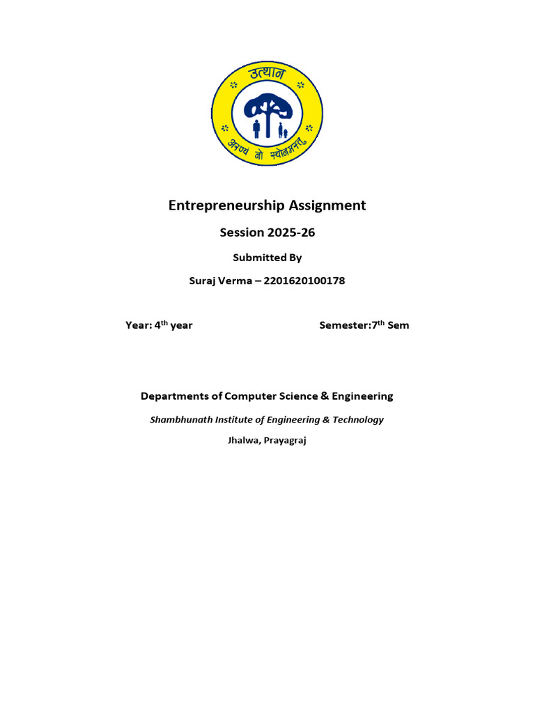 Entrepreneurship Questions | PDF | Entrepreneurship | Startup Company