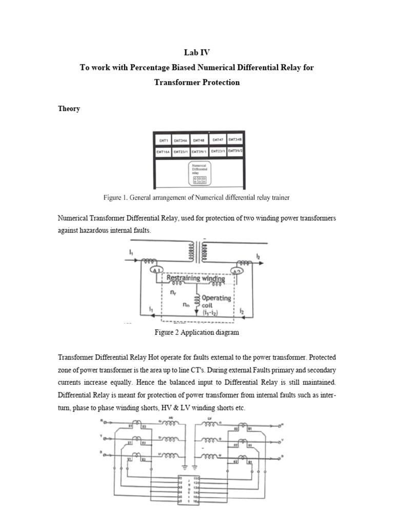 Transformer Differential Relay Analysis | PDF | Experiment | Transformer