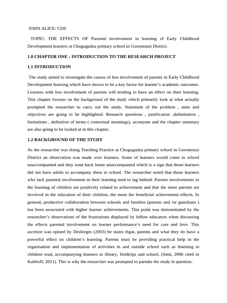 Alice John CDS - Chogugudza Primary School | PDF | Sampling (Statistics ...