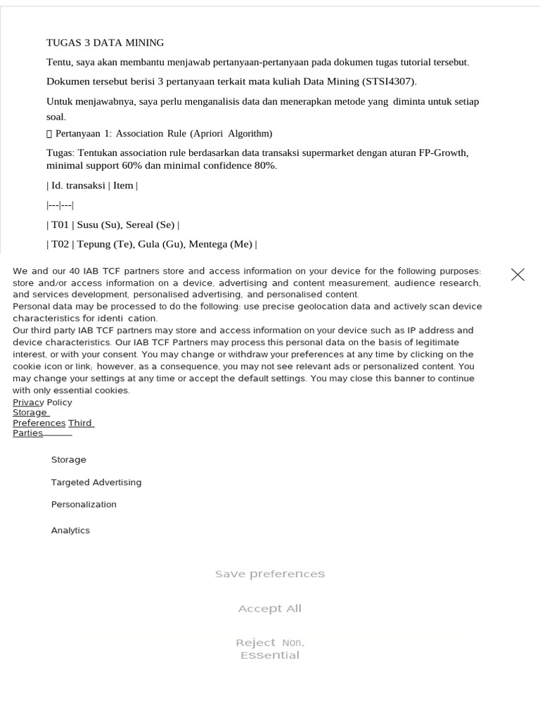 PDF P Classtruncatedtext Module Lineclamped 85ulhh Style Max Lines5tugas 3 Data Mining P | PDF ...