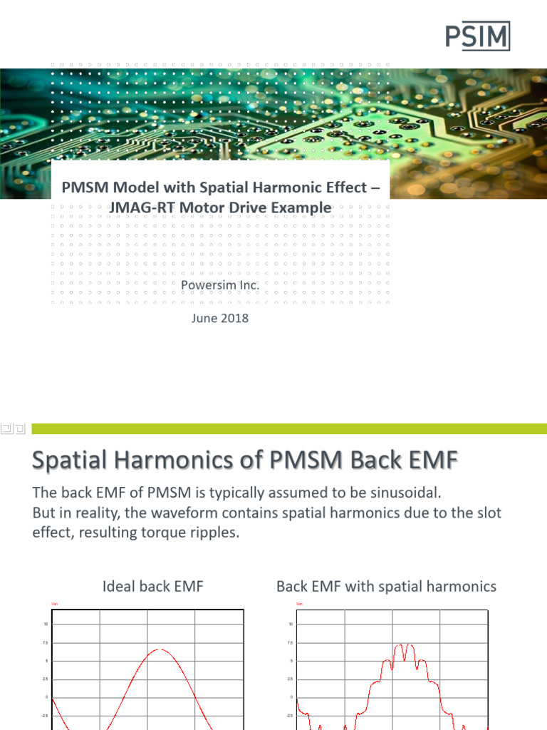 PMSM Model With Spatial Harmonic Effect - JMAG-RT Drive Example | PDF ...