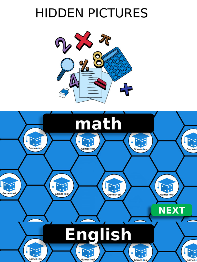 School Subjects Hidden Picture Game | PDF
