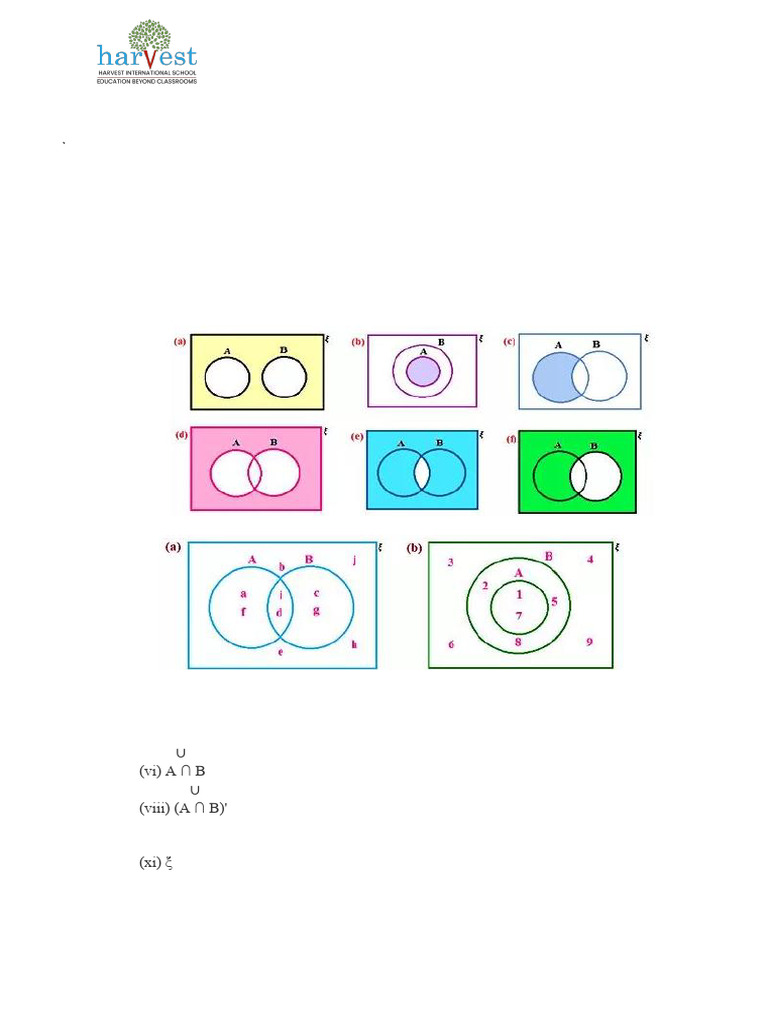 TASK On Venn Diagrams MYP 4 | PDF