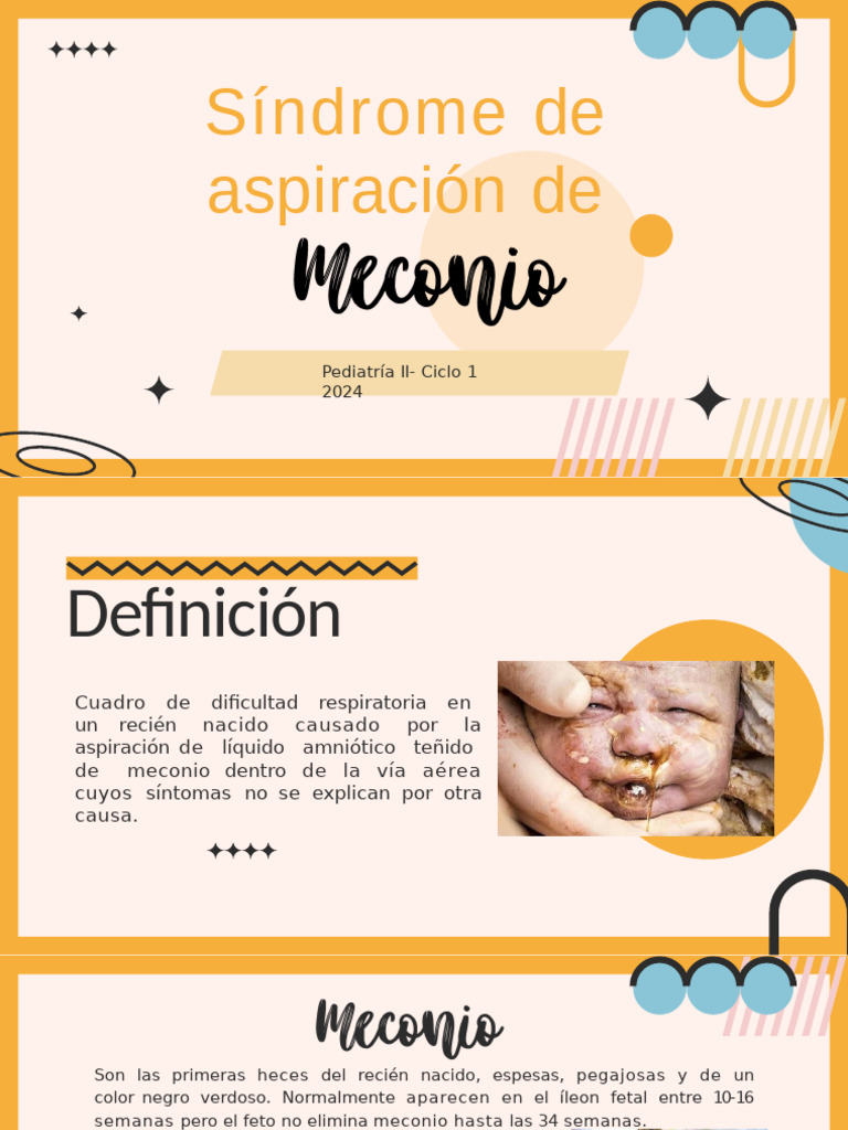 Sindrome de Aspiracion de Meconio | PDF | Especialidades Medicas ...