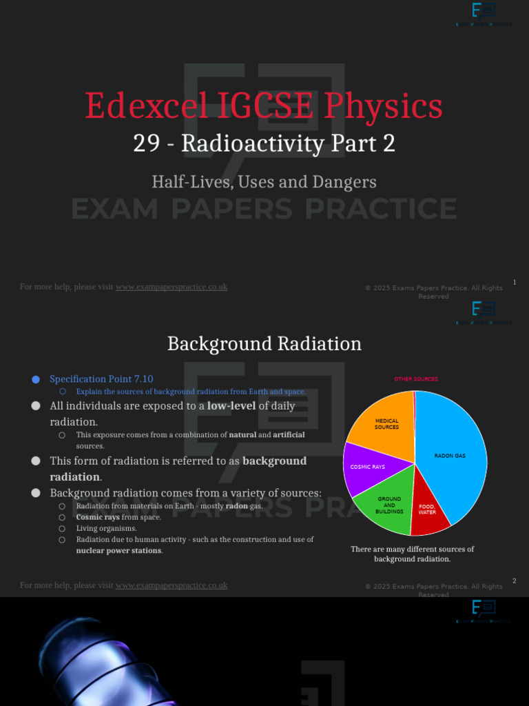IGCSE Physics Lecture 29 Radioactivity Part 2 1 | PDF | Radioactive ...