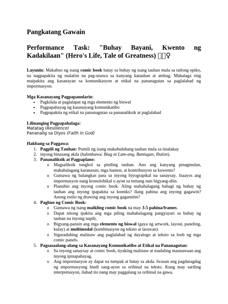 Comic Book Perf Output Filipino 7 | PDF