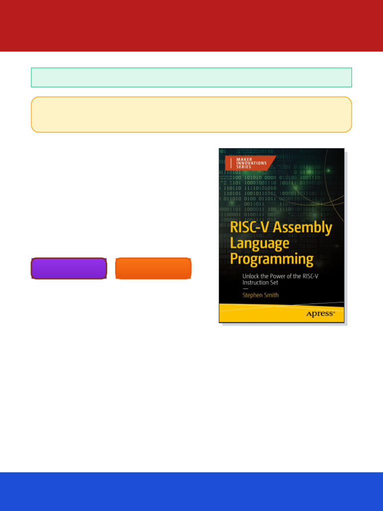 RISC-V Assembly Language Programming: Unlock the Power of the RISC-V ...