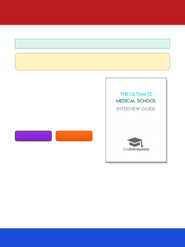 The Ultimate Medical School Interview Guide Over 150 Commonly Asked ...