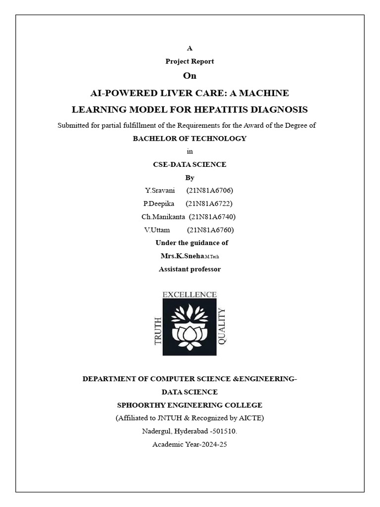 Major Project Hepatitis Detection | PDF | Machine Learning | Graphics ...