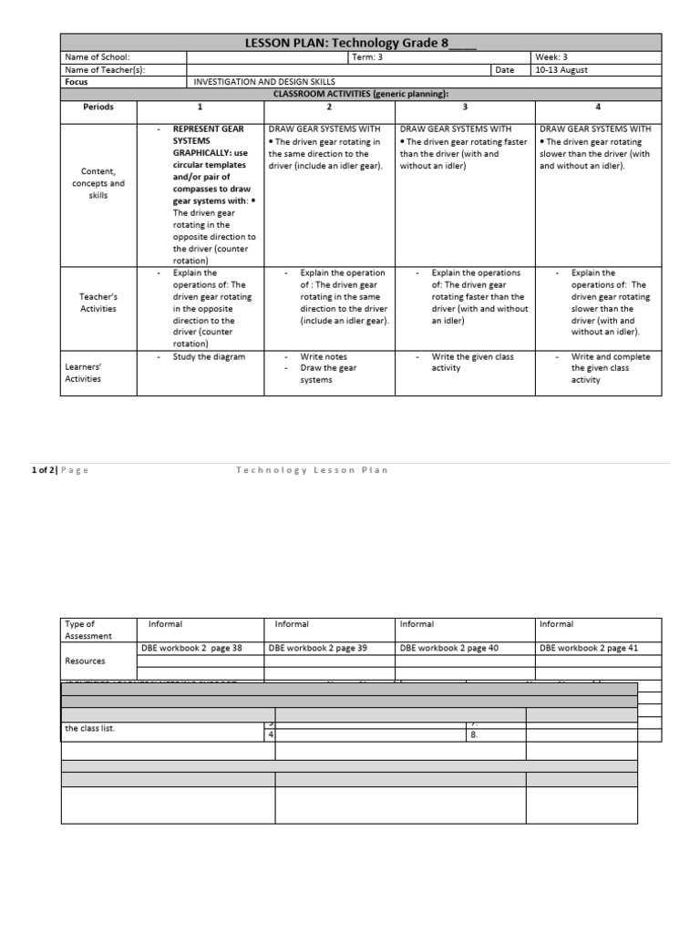 Grade 8 Revised Term 3 Week 3 Lesson Plan | PDF | Lesson Plan | Teachers