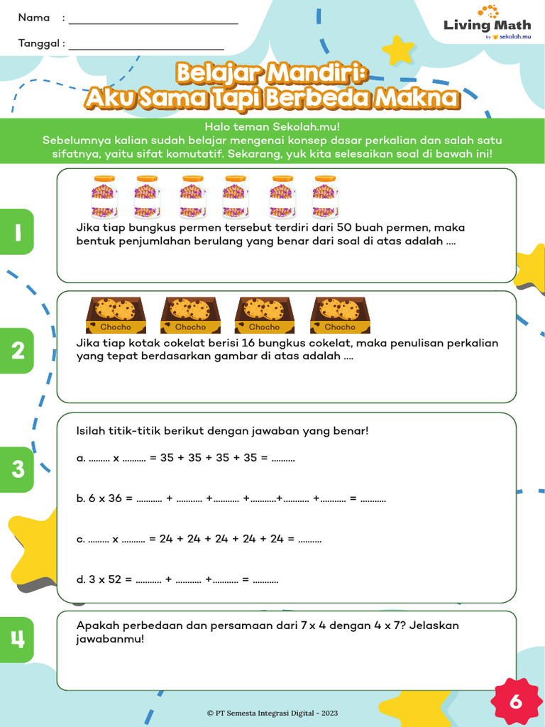 Sifat Komutatif Pada Perkalian | PDF