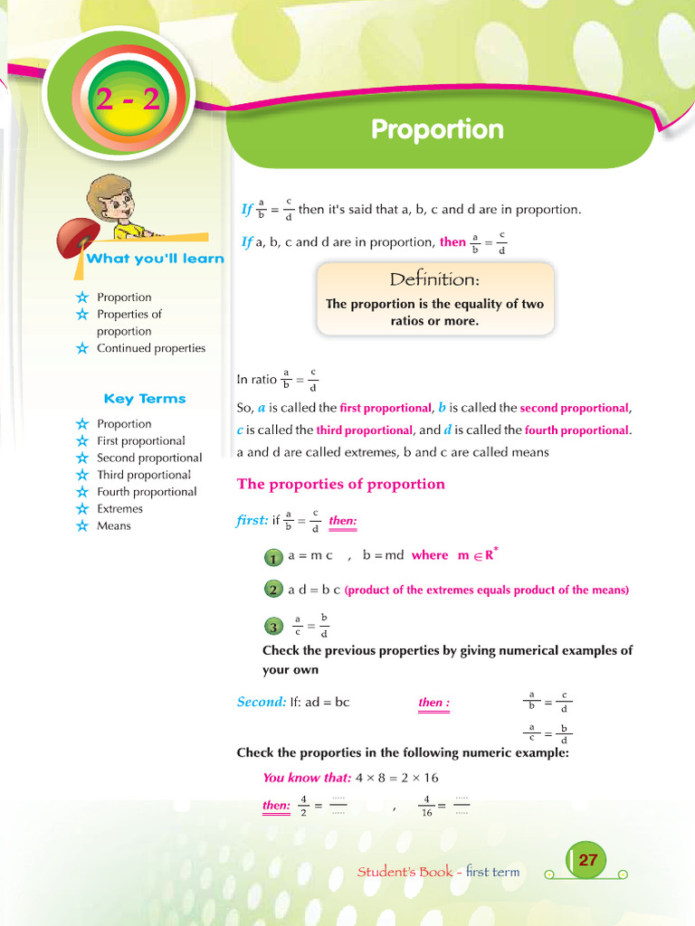 Properties of Proportion | PDF