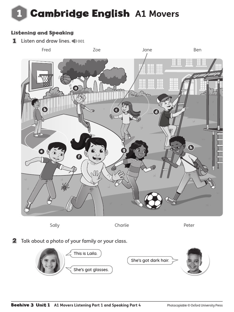 A1 Movers Listening & Speaking Activities | PDF | Pizza | Breads