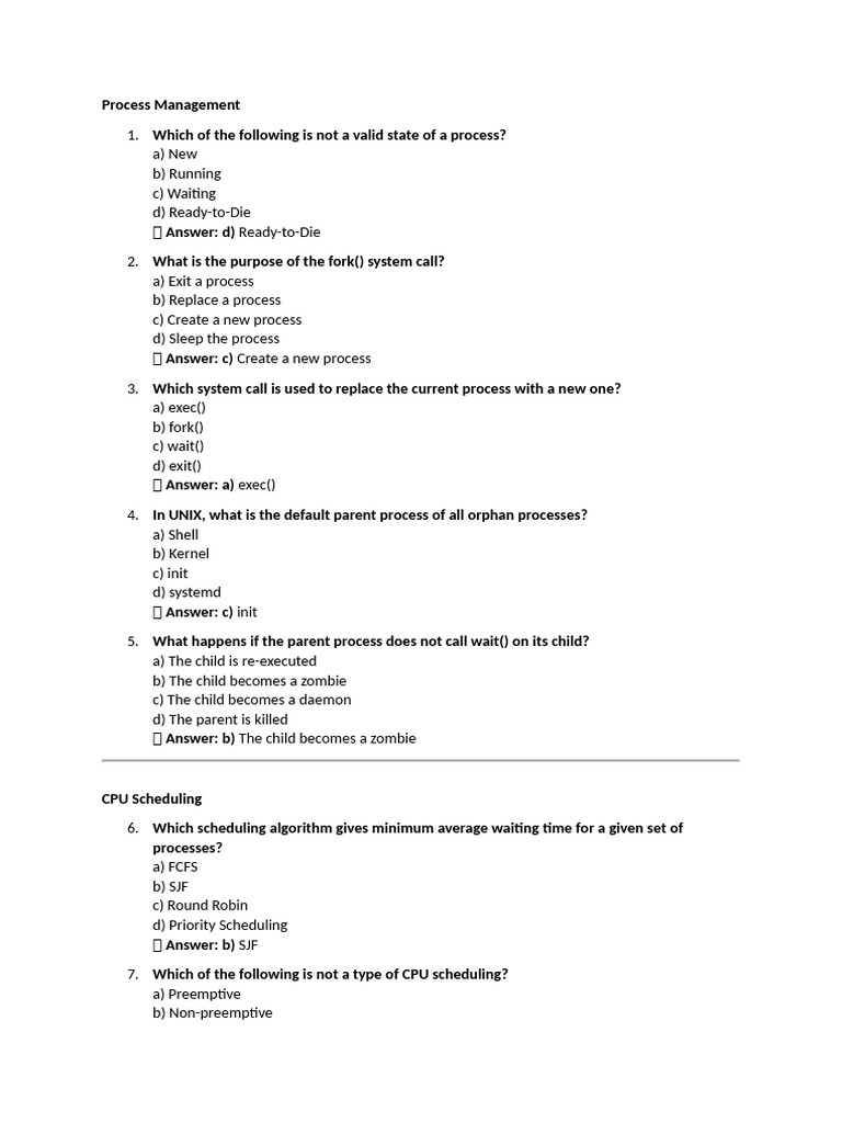 Operating SYSTEM | PDF | Scheduling (Computing) | Kernel (Operating System)