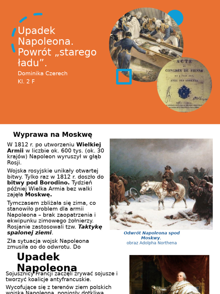 Prezentacja Upadek Napoleona | PDF