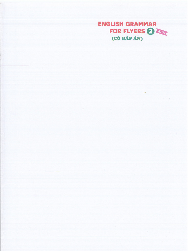 English Grammar For Flyer 2 | PDF