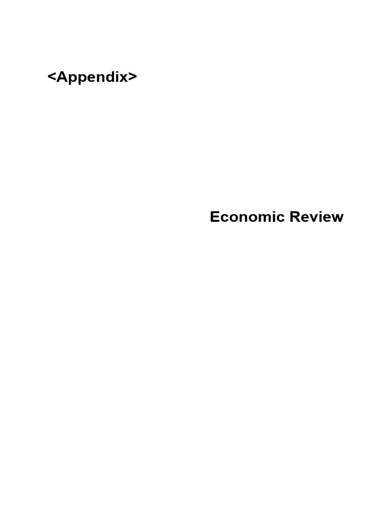 Appendix Economic | PDF
