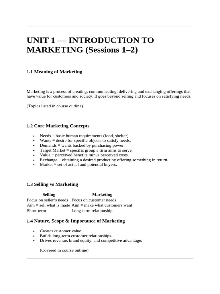 MM Notes | PDF | Marketing | Market Segmentation