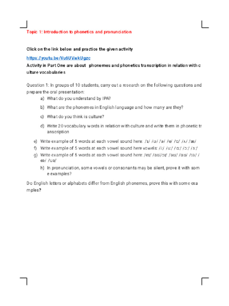 Topic 1 - Introduction To Phonetics - Phoenix | PDF